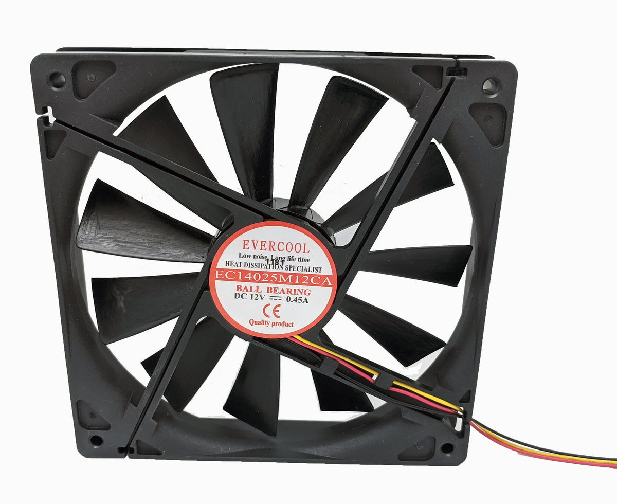 4-Pack: NEW Evercool 140mm Ball 3pin 12V 0.45A PC Case Cooling Fan EC1 ...