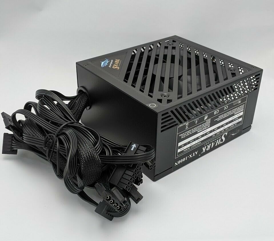 SHARK 1000W Gaming PC Power Supply for AMD Ryzen 5, 7 Motherboard/ GeF ...